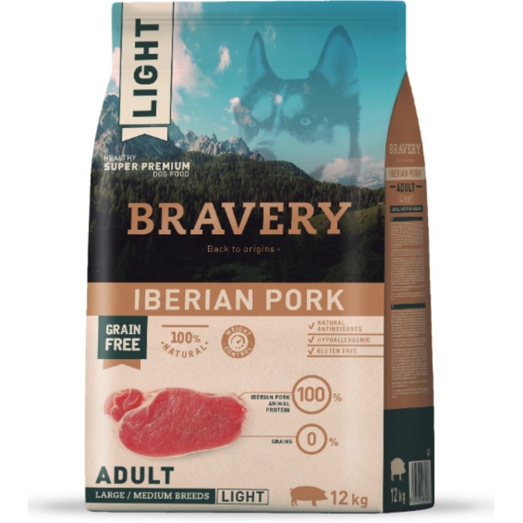 Bravery Dog Adult Medium/Large Light Iberian Pork