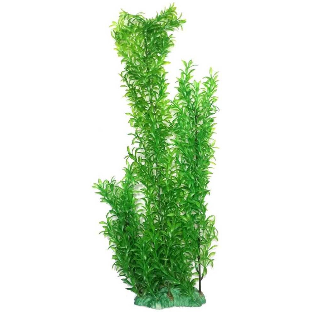 Akváriumi műnövény hosszú szárral és sűrű levelekkel (M1755)