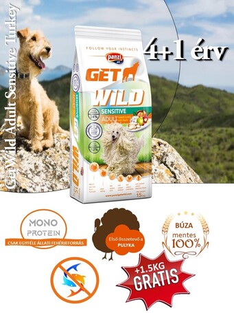 GetWild Dog Adult Sensitive Turkey & Rice with Apple