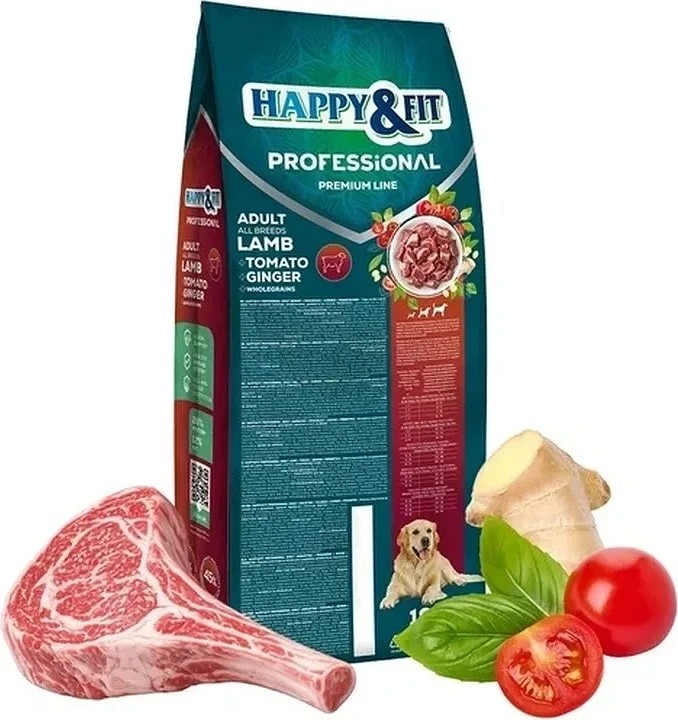 Happy&Fit Professional Adult Lamb, Tomato, Ginger | Okosgazdi