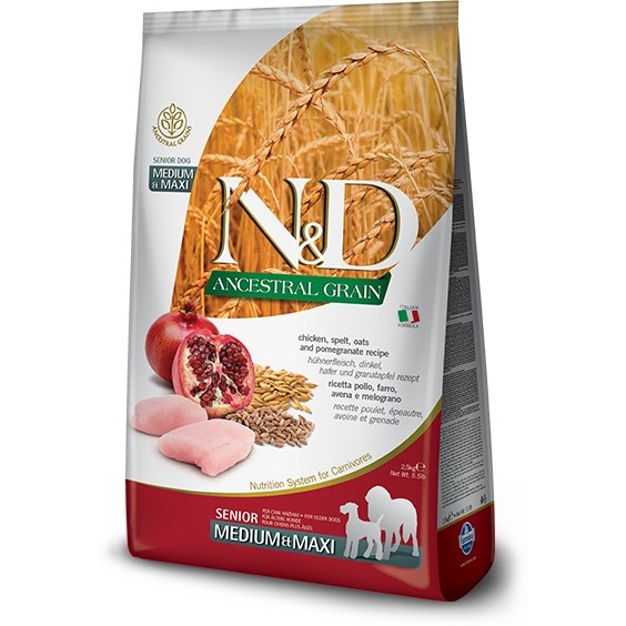 N&D Dog Senior Medium & Maxi Chicken & Pomegranate Low Grain | Eled...